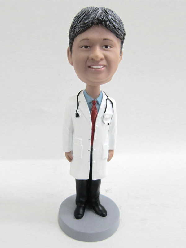 Male doctor bobblehead with a tie 2031 | Custom Bobbleheads & Group ...