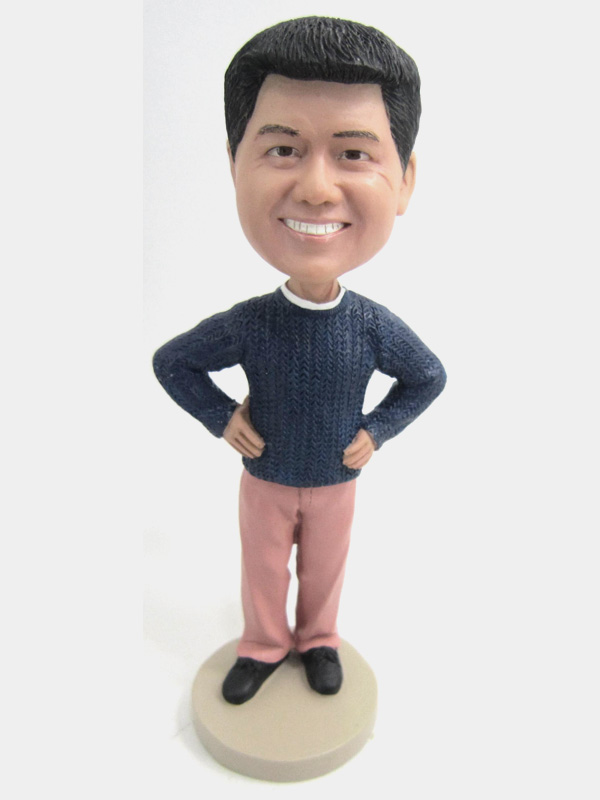 Male bobblehead with his hands on his hips 2045 | Custom Bobbleheads ...