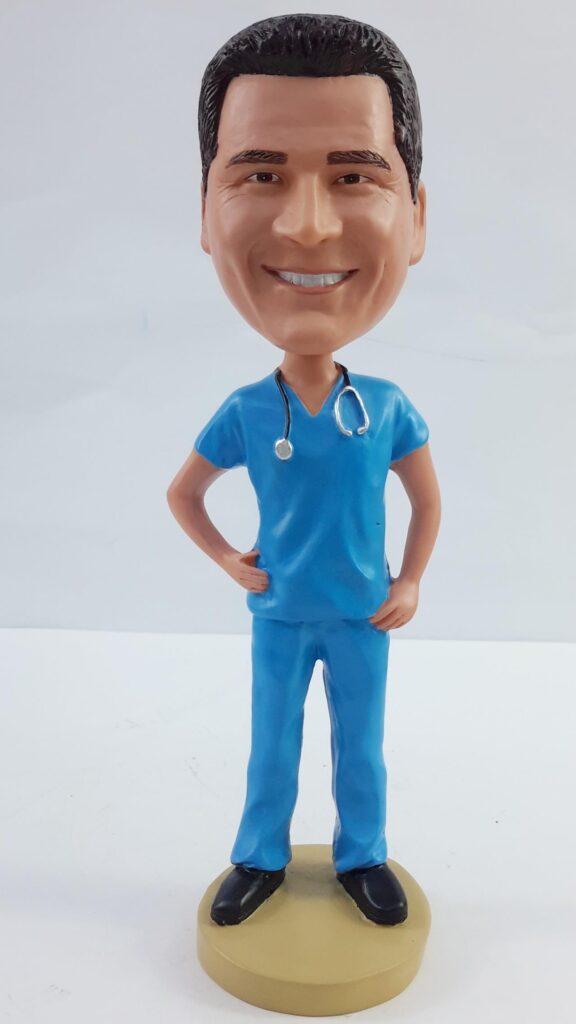 Male doctor bobblehead thin build 2130 | Custom Bobbleheads & Group ...