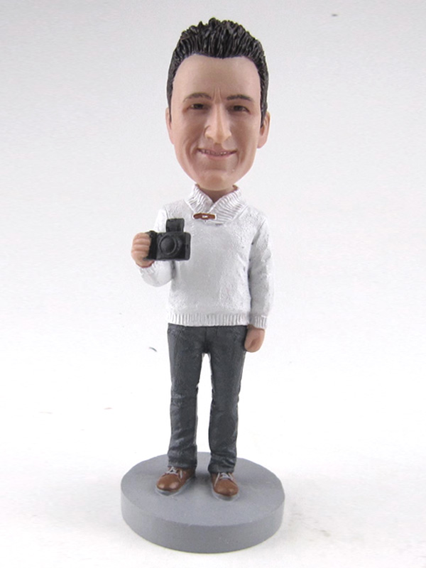 Male bobblehead with a camera 4606 | Custom Bobbleheads & Group Orders ...