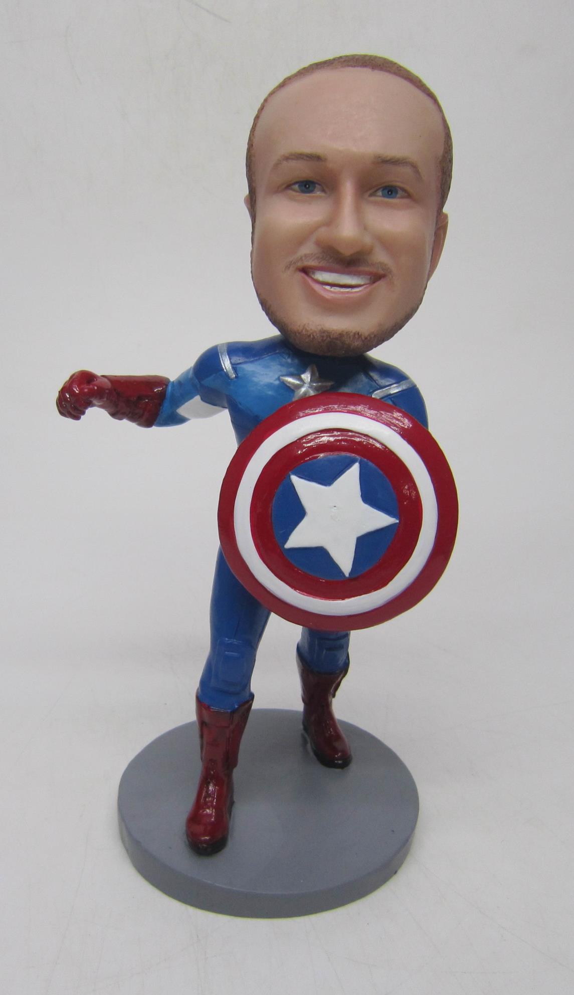 Male Captain America bobblehead 6860 | Custom Bobbleheads & Group ...
